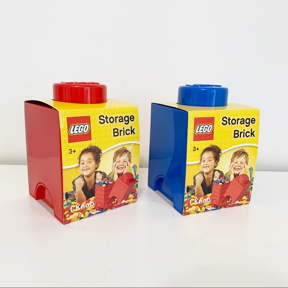 Lego | Toys | Pair Of Ine Knob Lego Organizer Canister | Poshmark